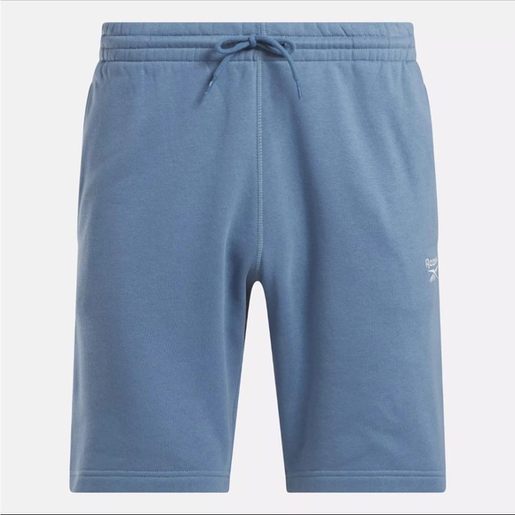 Reebok | Shorts | Reebok Identity Small Logo Fleece Shorts Blue Slate ...